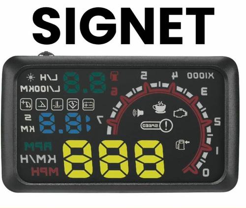 SIGNET Head-Up Display Universal Car Gauge OBDⅡ HUD Digital Speedometer ...