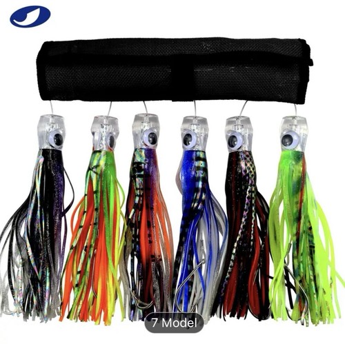 Offshore Saltwater Trolling Lure kit 9” Tuna Mahi Durado Wahoo kingfish ...