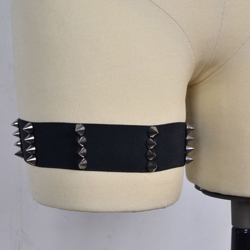 Pair Stud Leg Thigh Ring Elastic Belt Stretchy Body Harness Garter Punk ...