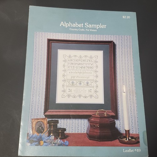 Country Crafts Alphabet Sampler Cross Stitch Pattern Pat Waters Leaflet ...