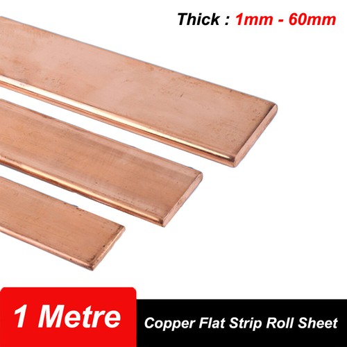 1 Metre Copper Cu Metal Flat Copper Strip Copper Plate Thick 1mm - 60mm ...