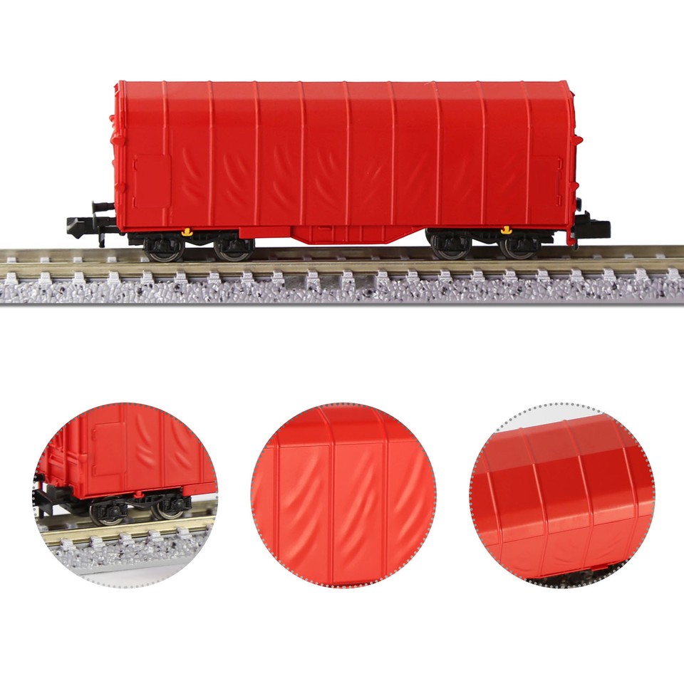 Evemodel Model Trains N Scale 1:150 Covered Coil Wagon Freight Cars ...