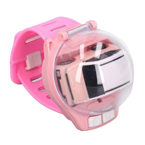 (Pink)Mini Remote Control Car Watch Toys Detachable USB Charging Wrist ...