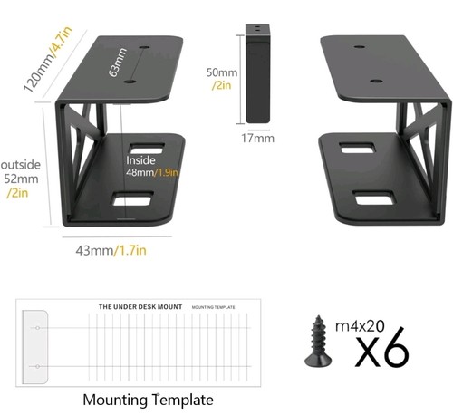 Under Desk Laptop/Mini PC Storage Mount, CPU Holder | eBay