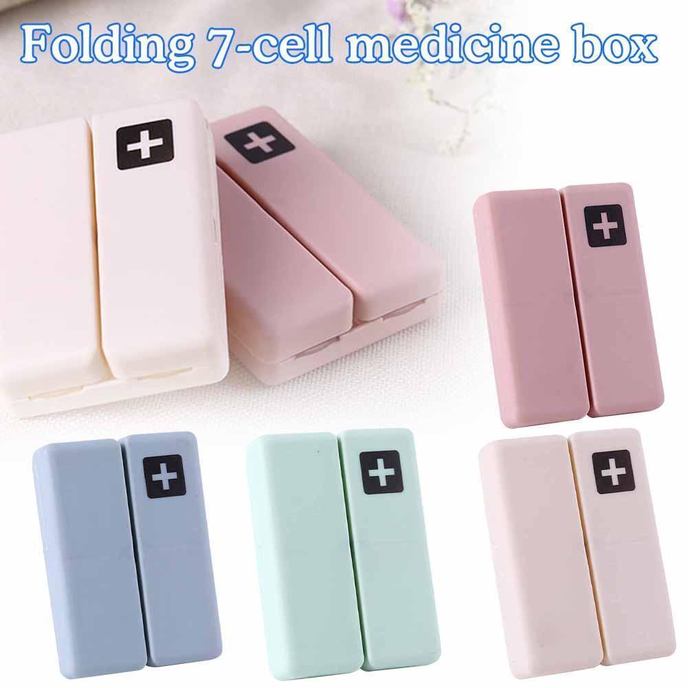 Foldable 7 Days Pill Case A Week Pill Box Tablet Storage N eaud Case ...