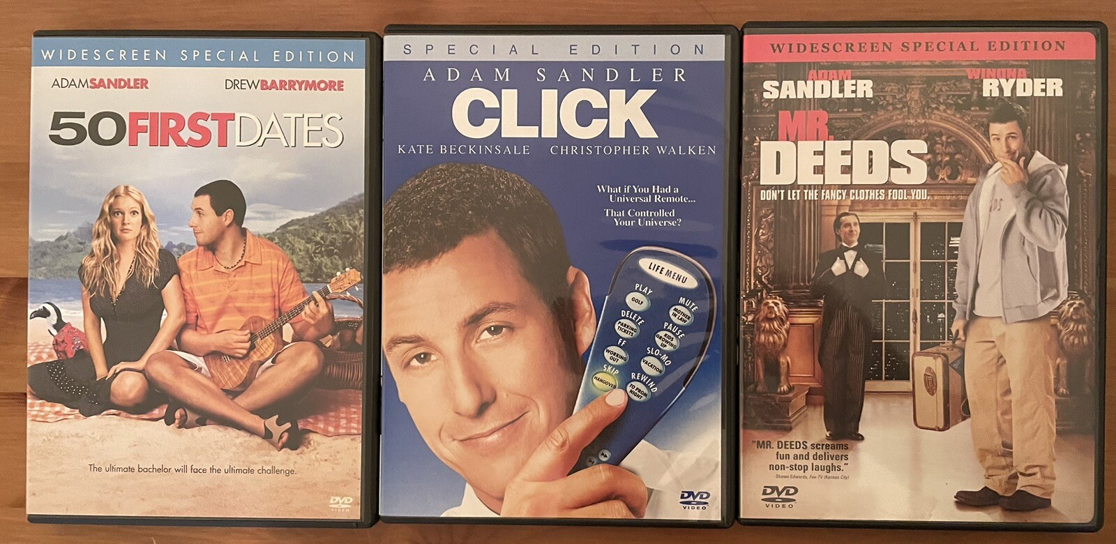 3 DVD Movie Lot: 50 First Dates, Mr. Deeds, Click Adam Sandler | eBay