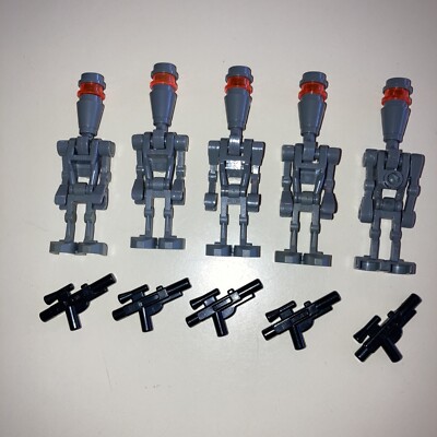 Lot of 5 LEGO Star Wars Dark Gray Assassin Droid Minifigures With ...