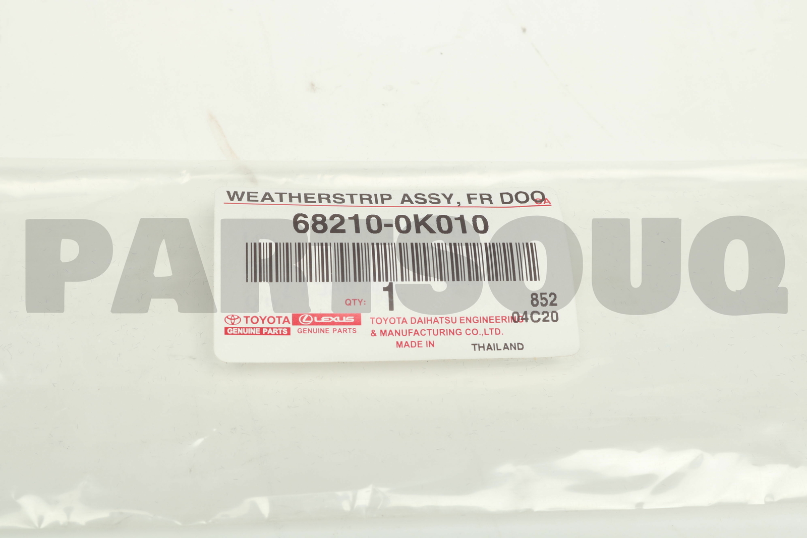 682100K010 Genuine Toyota WEATHERSTRIP ASSY F 68210-0K010 | eBay