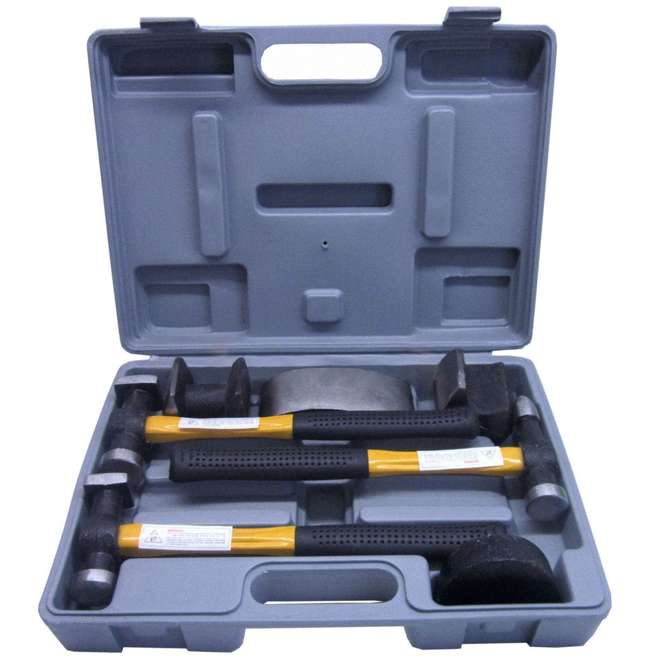 7PC PANEL BEATING HAMMERS CAR AUTO BODY PANEL DENT REPAIR TOOL KIT ...