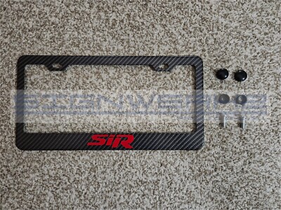SiR Red CF Printed Pattern Black Aluminum License Plate Frame | eBay