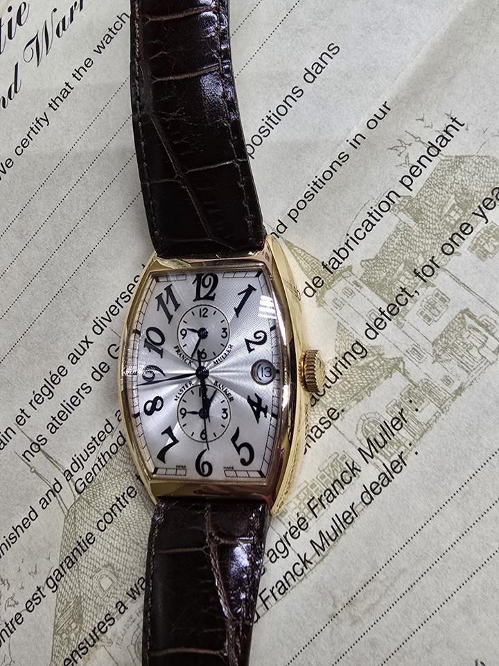 Franck Muller Master Banker 6850 MB 18K Rose Strap Watch. Nice. B/P. | eBay