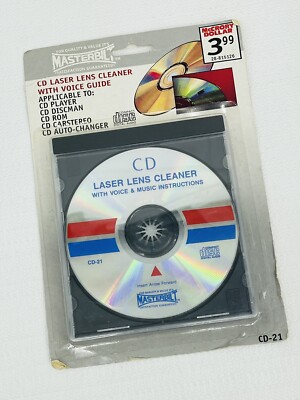 Masterbilt CD Laser Lens Cleaner with the voice and music instructions ...