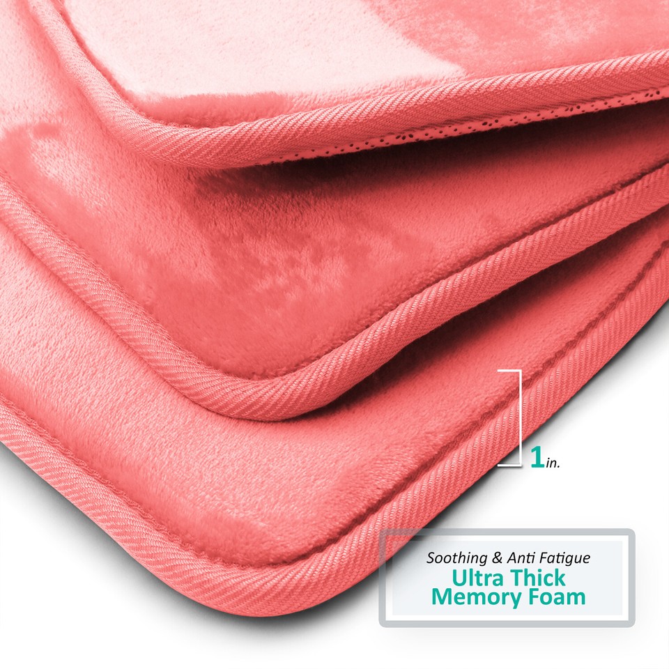 3PC Bathroom Rug Memory Foam Bath Mat Set - Small Large and Contour ...