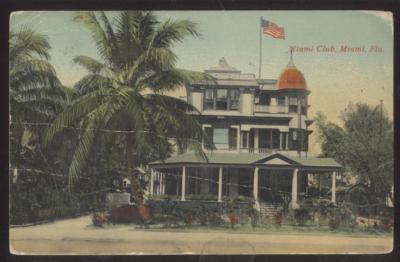 Postcard Florida/FL Early 1900's Local Area Miami Club House 1907 | eBay