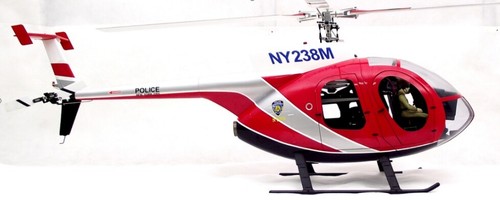 MD500E 700 size police red painting RC Helicopter Fuselage scale KIT | eBay