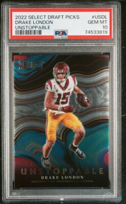 2022 Select Draft Picks Unstoppable US-DL Drake London RC Gem Mint 10 💎 ...