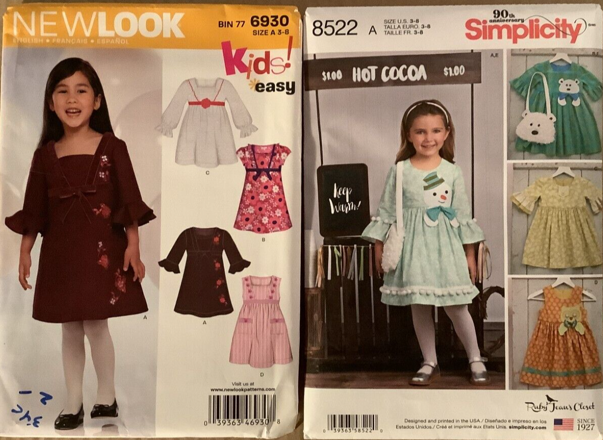 (2 PATTERNS) Simplicity #6930 Kids Size 3-8 Simplicity #8522 Kids Size ...