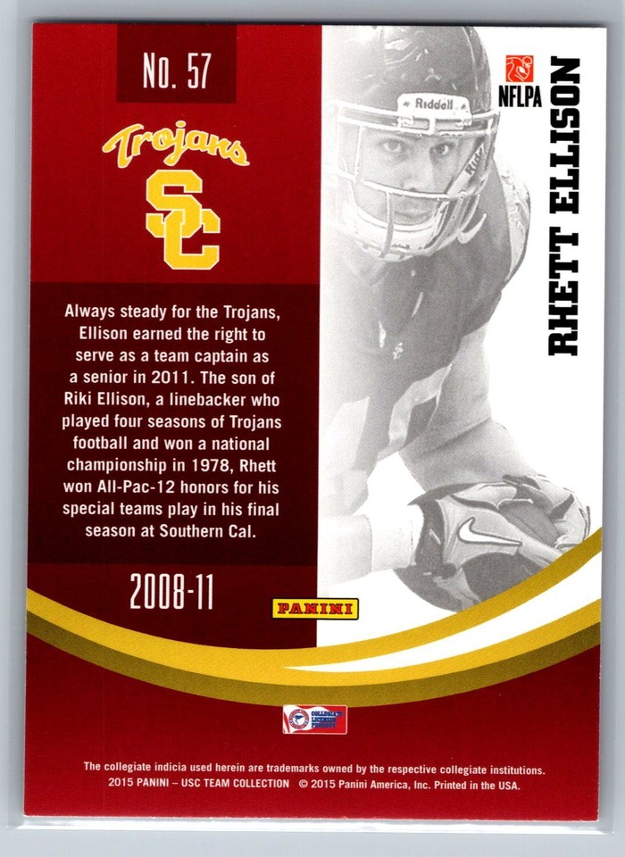 2015 Panini Collegiate USC Rhett Ellison #57 | eBay