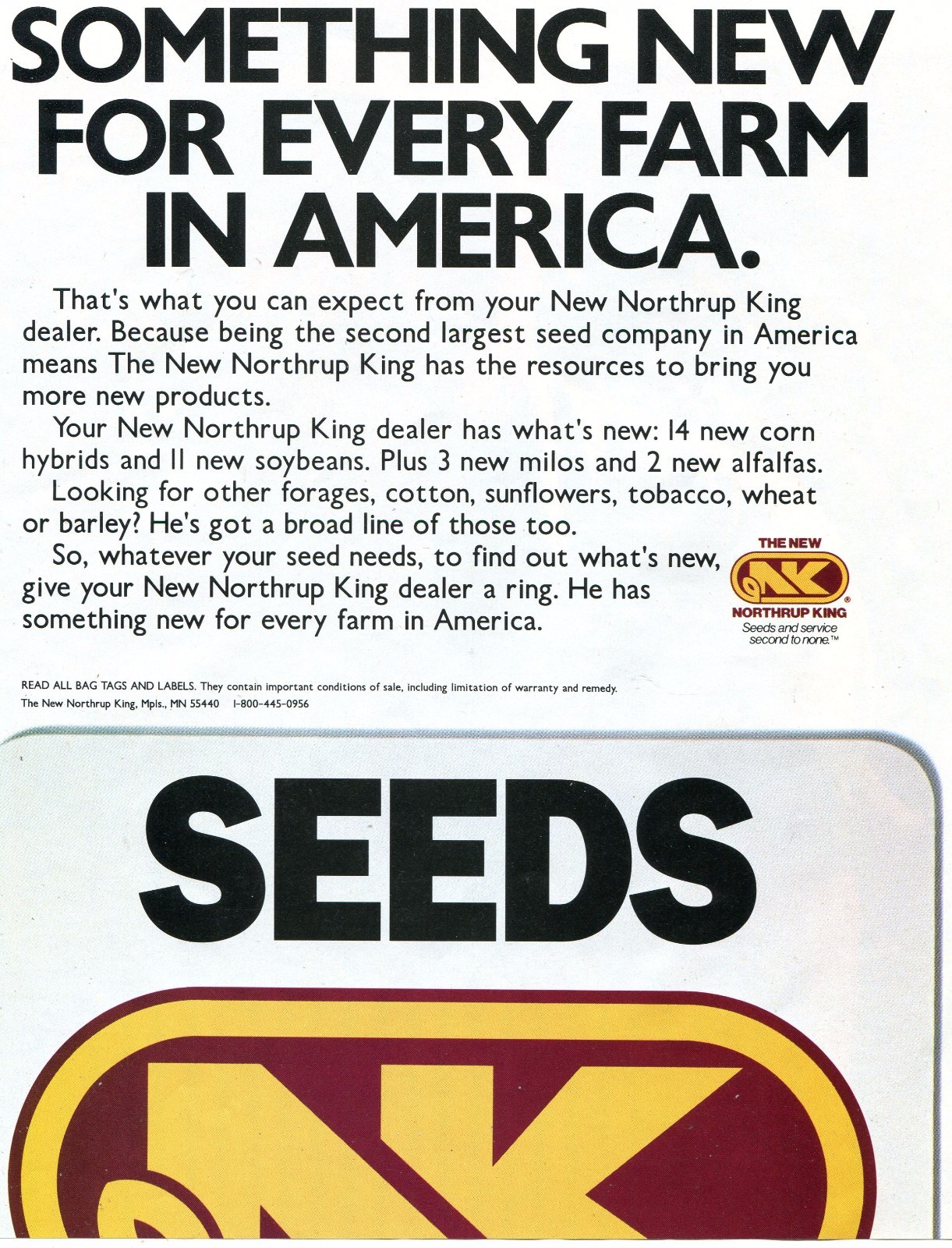 1990 Print Ad of The New Northrup King NK Hybrid Corn Soybean & Alfalfa ...