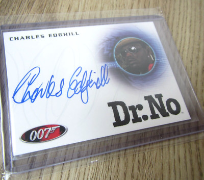 JAMES BOND ARCHIVES RITTENHOUSE DR NO CHARLES EDGHILL SIGNED CARD ...