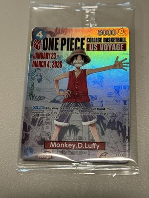 One Piece Monkey D. Luffy US Voyage College Basketball Promo Card | eBay