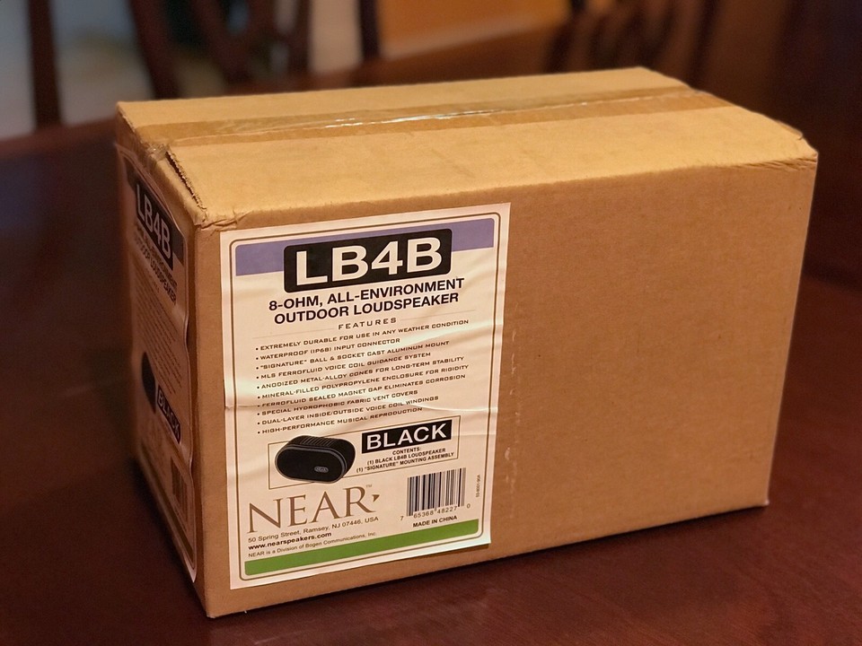 Near LB4B 8-Ohm, All-Environment Outdoor Loudspeaker (BLACK) | eBay