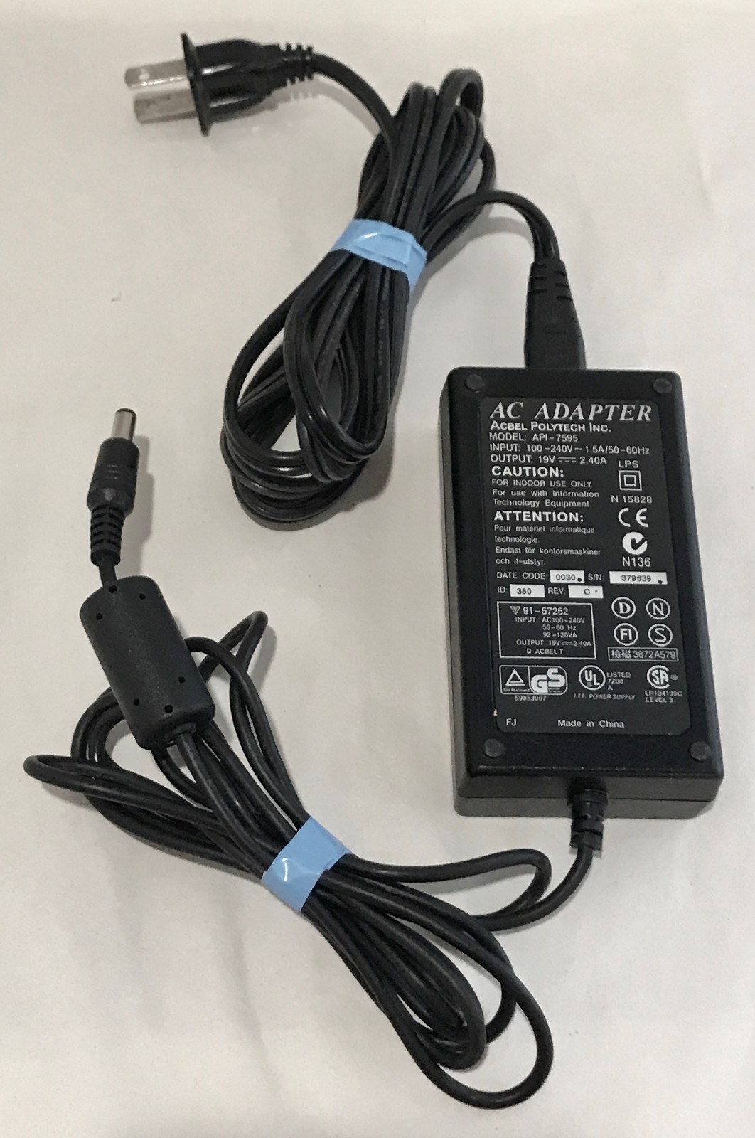 AC Adapter ACBEL POLYTECH INC - Model API-7595 | eBay