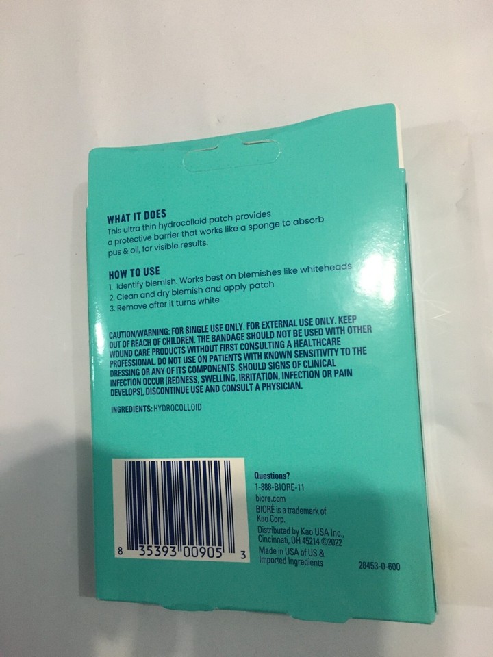 Biore Cover & Conquer Blemish Patch 30 Hydrocolloid Patches 15 mm ...
