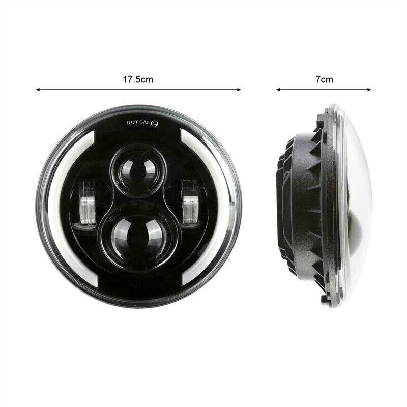 Chevrolet P10 P20 P30 Van Fit 7" Round LED Headlights Hi-Low Beam w/DRL ...