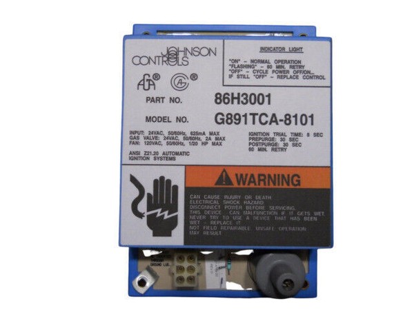 Johnson Controls G891TCA-8101 Furnace Control Board - 86H3001 for sale ...