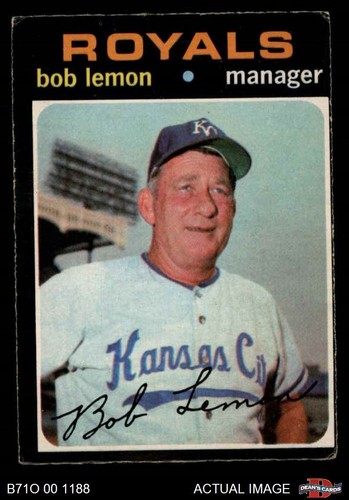 1971 O-Pee-Chee #91 Bob Lemon Royals HOF MANAGER 3 - VG | eBay