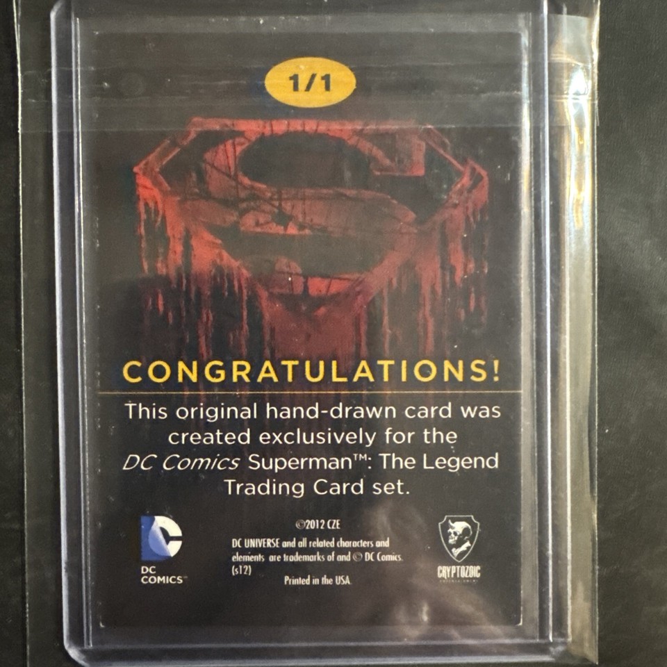 2012 DC COMICS Superman: The Legend DOOMSDAY Hand-Drawn Sketch ELVIS ...