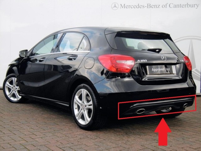 MERCEDES BENZ W176 Urban Progressive Rear Bumper Black Diffuser ...