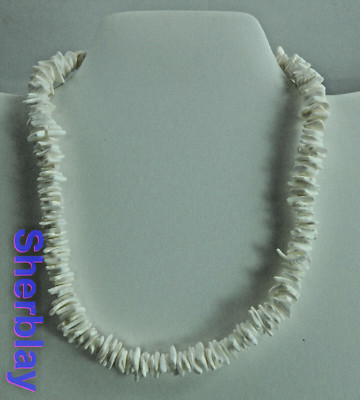 Fashion Jewelry 70s Style Faux Puka Shell Piece White Beads Choker ...