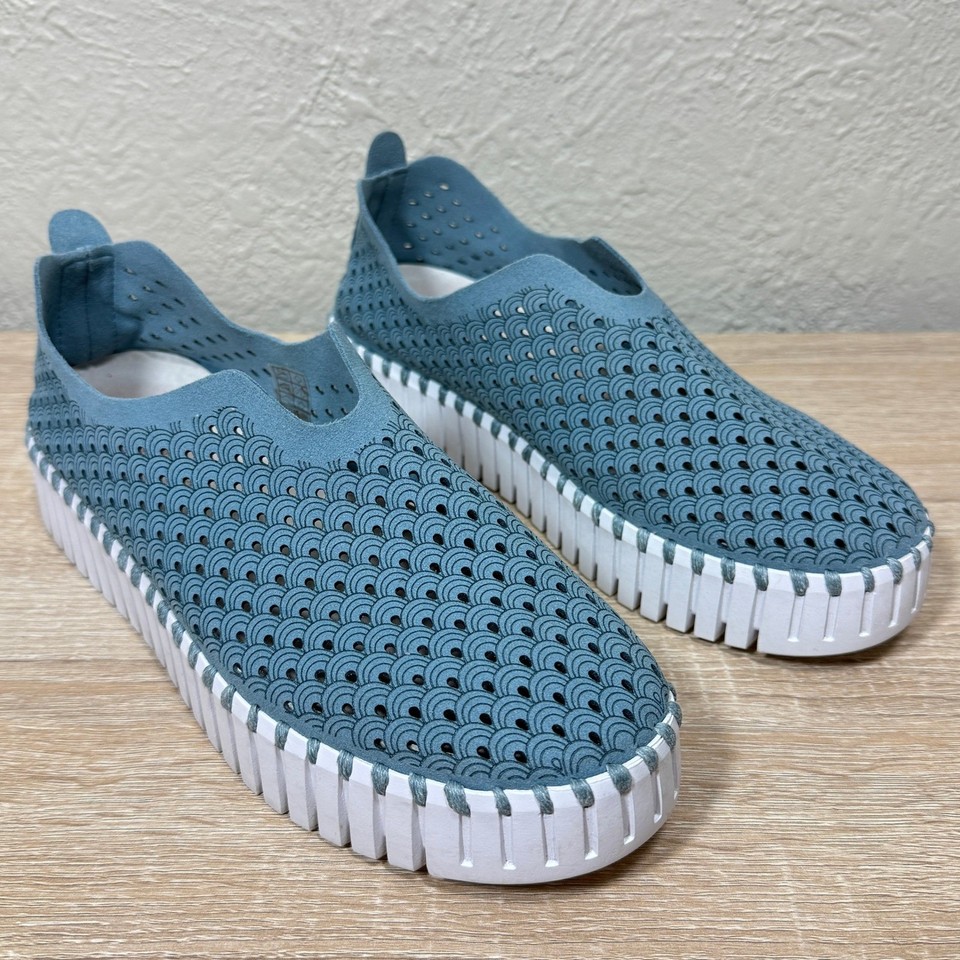 Ilse Jacobsen Tulip 139 Platform Shoes 39 Light Regatta Blue Laser Cut ...