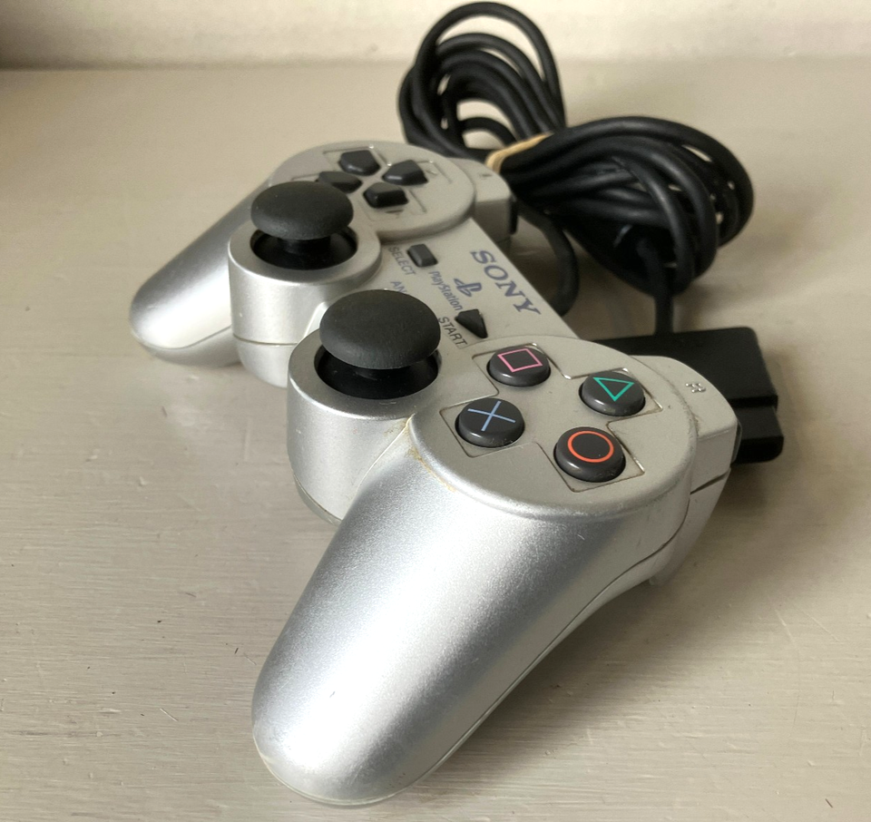 Official Silver Sony PS2 Playstation 2 DualShock 2 Controller & NEW ...