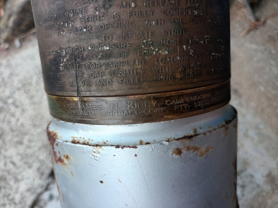 WW2 RAAF CAC Boomerang Fighter Aircraft Landing Gear Strut Oleo | eBay ...