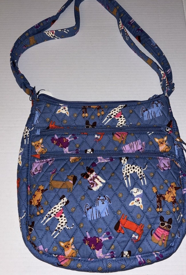 NWT Vera Bradley Bark Park Trio Zip Hipster Crossbody Bag Dogs | eBay