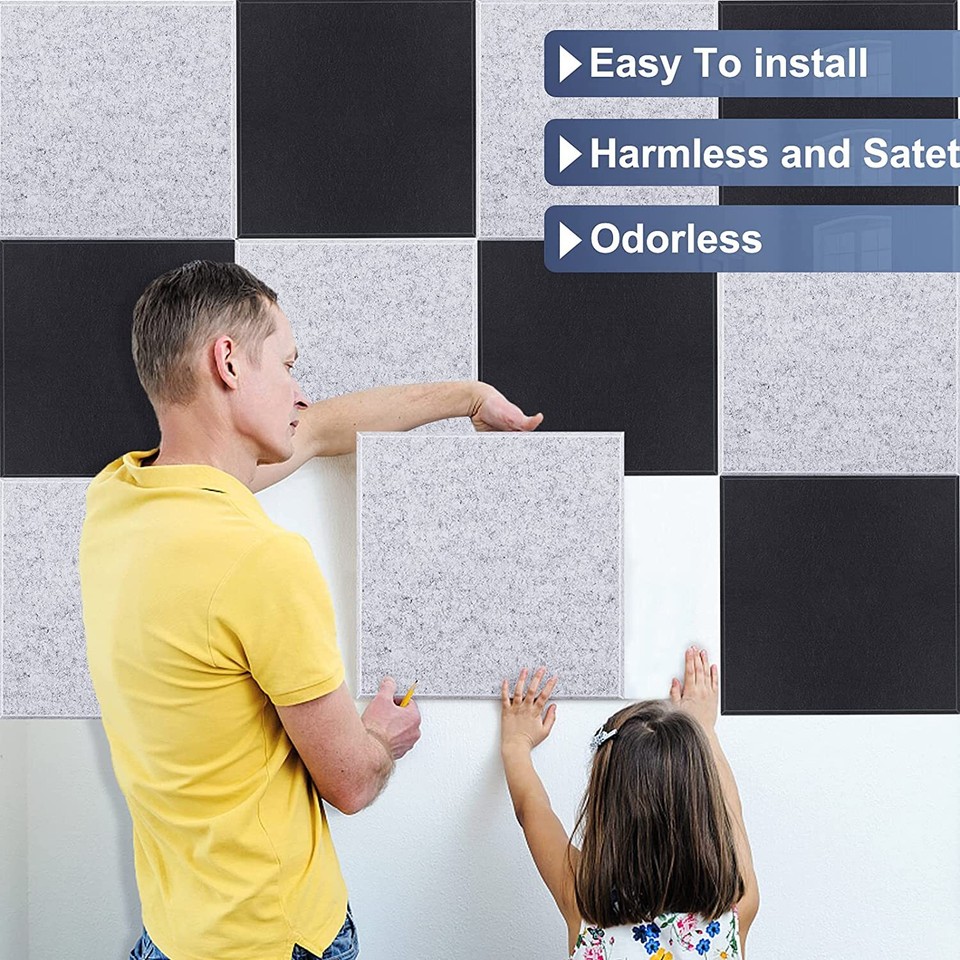 24 48 96 Pack Acoustic Foam Panels Studio Noise Soundproofing Wall ...