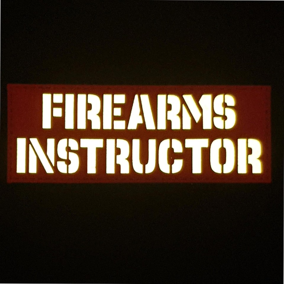 Firearms Instructor Red & Yellow 3x8 reflective Hi Viz High touch ...