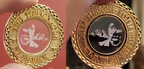 Arnold Schwarzenegger Terminator Gold Coin Signed Fantasy Old Film ...