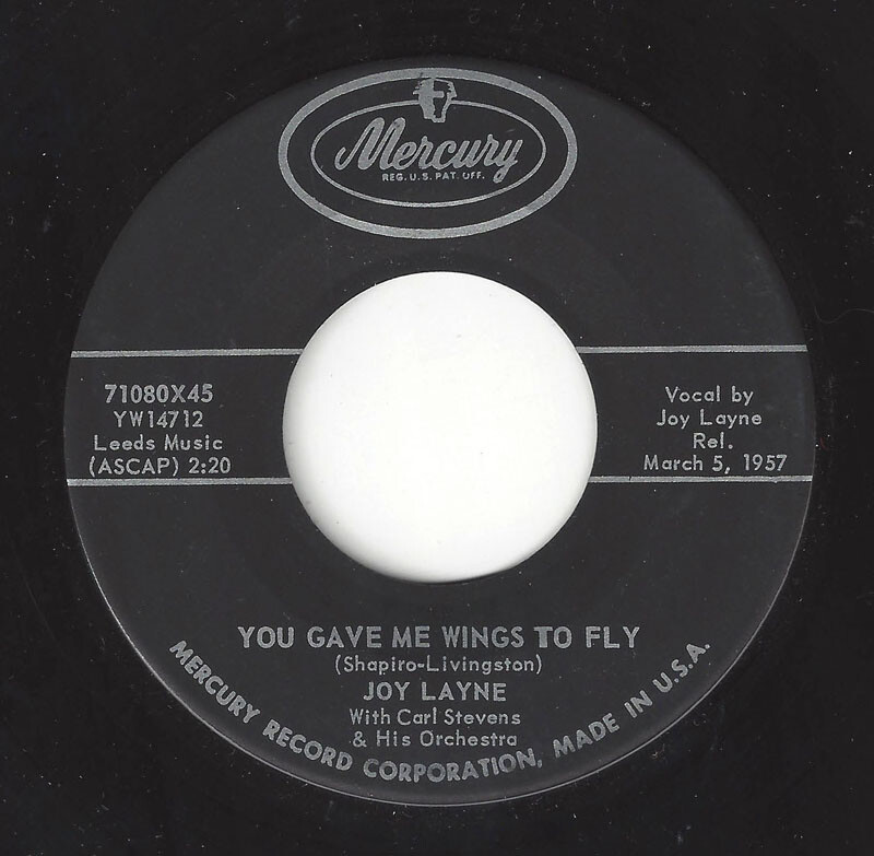 ♫JOY LAYNE After School/You Gave Me Wings Mercury 71080 TEEN POP 1957 ...