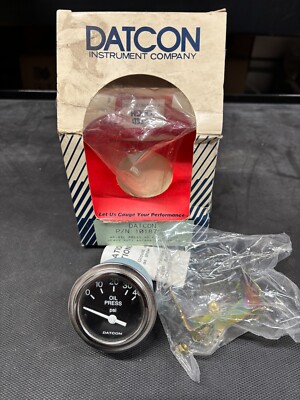 Datcon 12V Oil Pressure Gauge 0-40 PSI Analog Gauge 101879 Model 886 AP ...