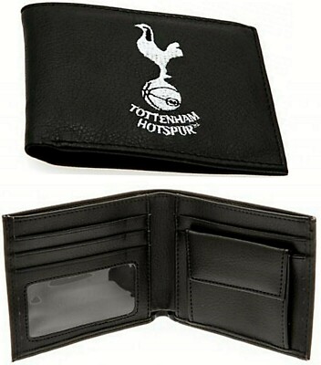 TOTTENHAM HOTSPUR FC MEN'S EMBROIDERED LEATHER WALLET SPURS MONEY COIN ...