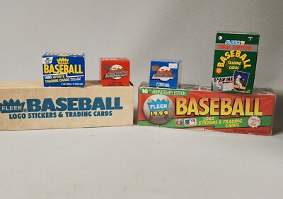 6 Fleer Factory Sets 1986 To 1993 (2 Sealed) W/Update Miniatures ...