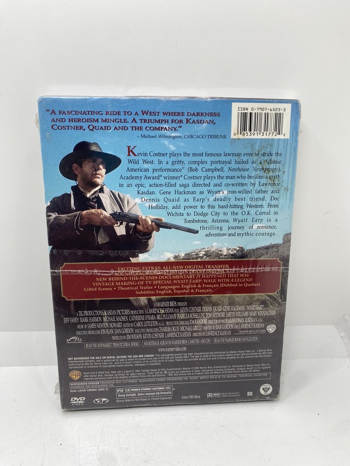 Wyatt Earp (DVD, 2004, 2-Disc Set, Special Edition) 85391317722 | eBay