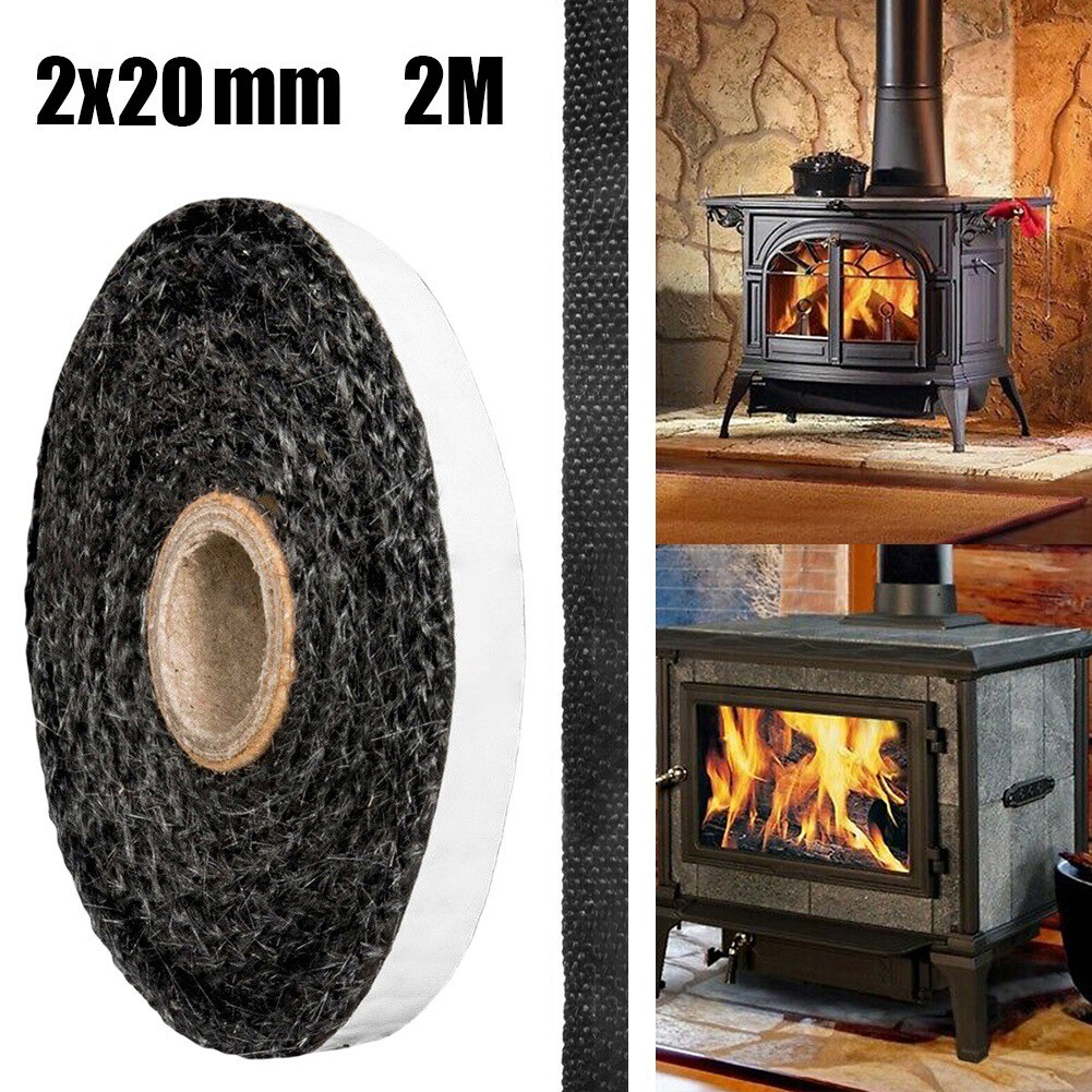 ?Black Flat Stove Rope-Self Adhesive Glass Seal-Stove Fire Rope 20mm ...