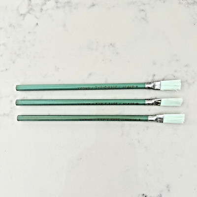 Vintage Venus Type-E-Rase Green Wood 8" Typewriter Erasers Brushes 605B ...