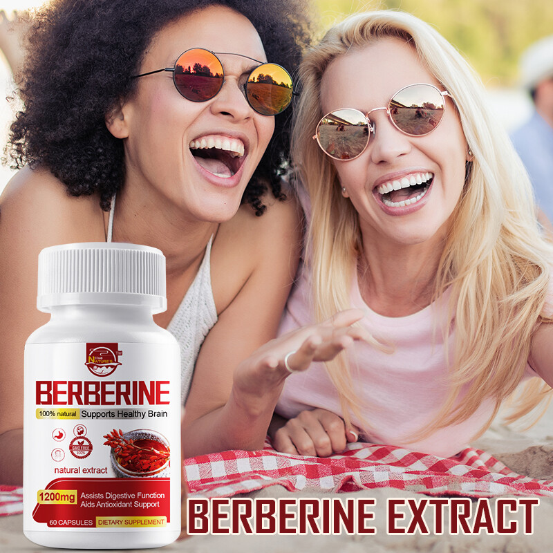 Premium Berberine HCL Extract 1200mg, Healthy Cholesterol, Anti ...
