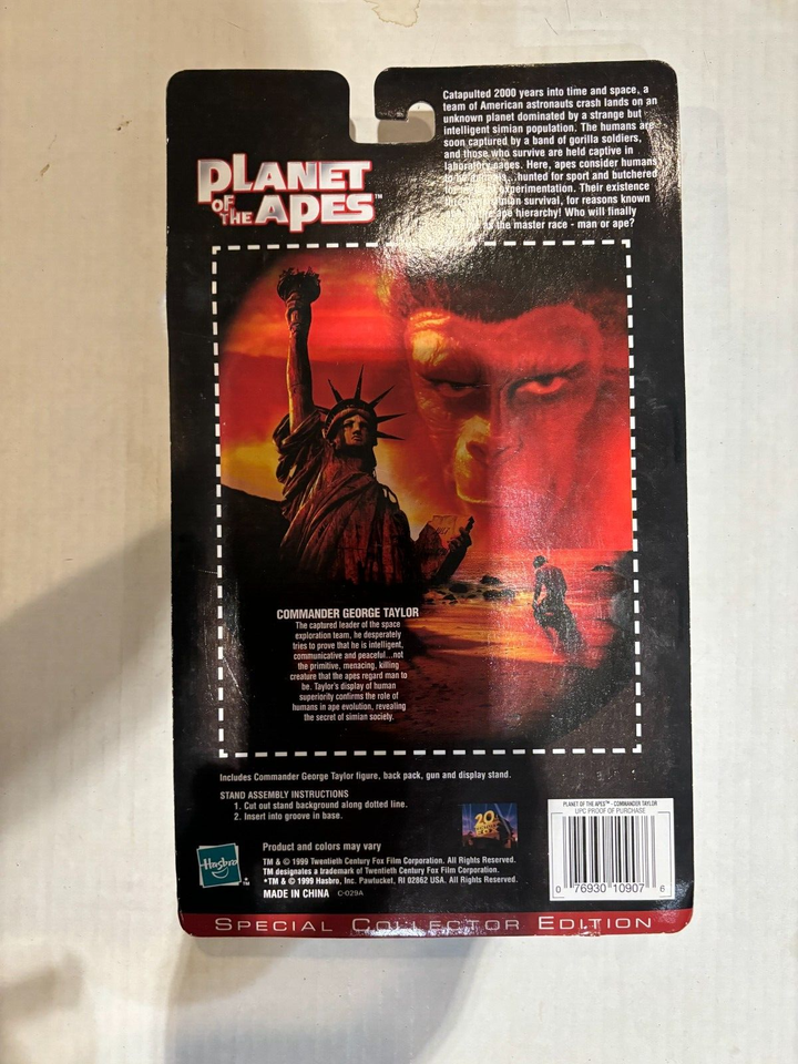 Vintage Planet of the Apes - Commander Taylor Action Figure 1999 Hasbro ...